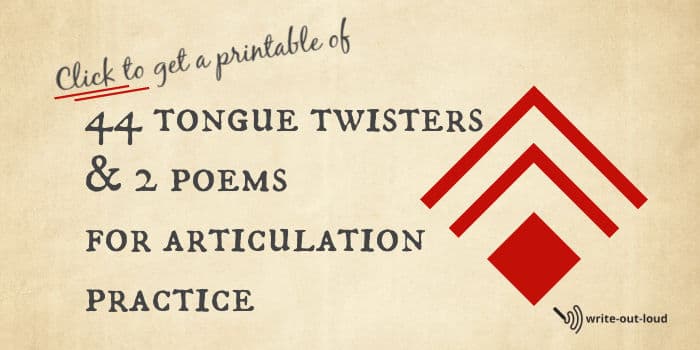Diction Exercises: Tongue Twisters to Speak Clearly [36 of the best]