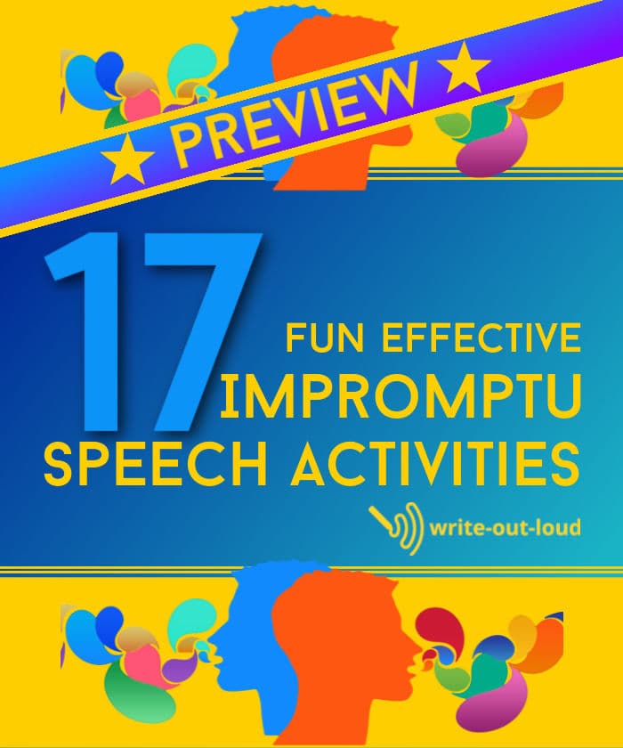 Fun impromptu speech activities: 17 of the best, ready to go!